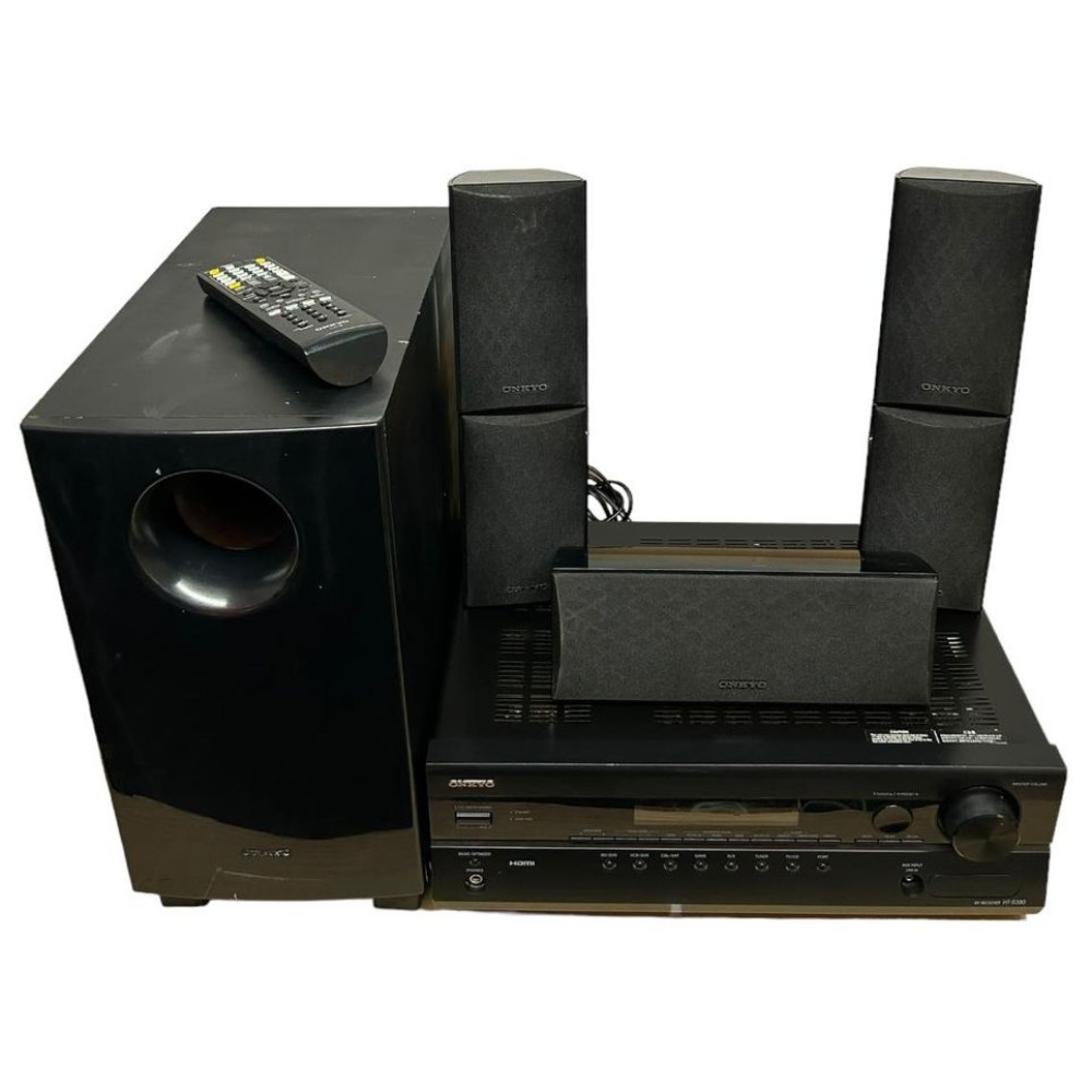 Pre-owned Onkyo AV Receiver Amplifier HT-R380 with 5.1 Speakers ...